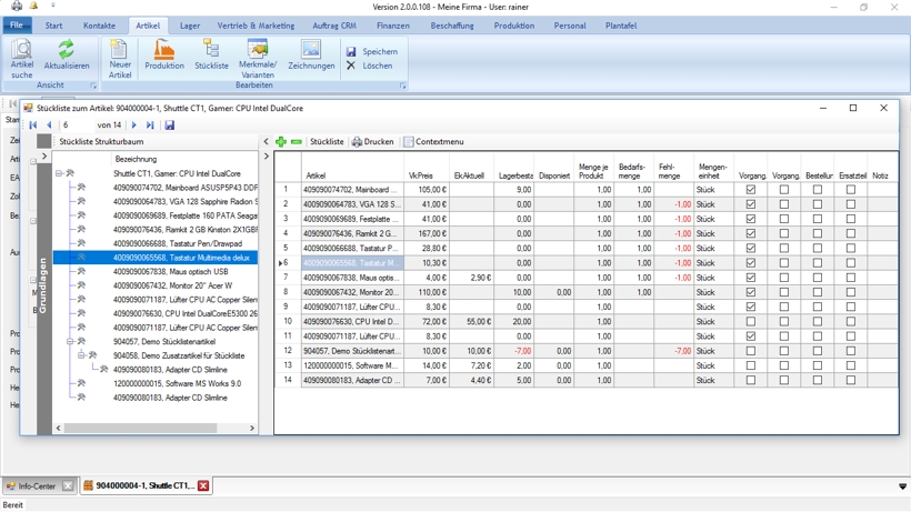 ERP Software mit PPS - Produktionsplanungs und Steuerungssystem | comERP